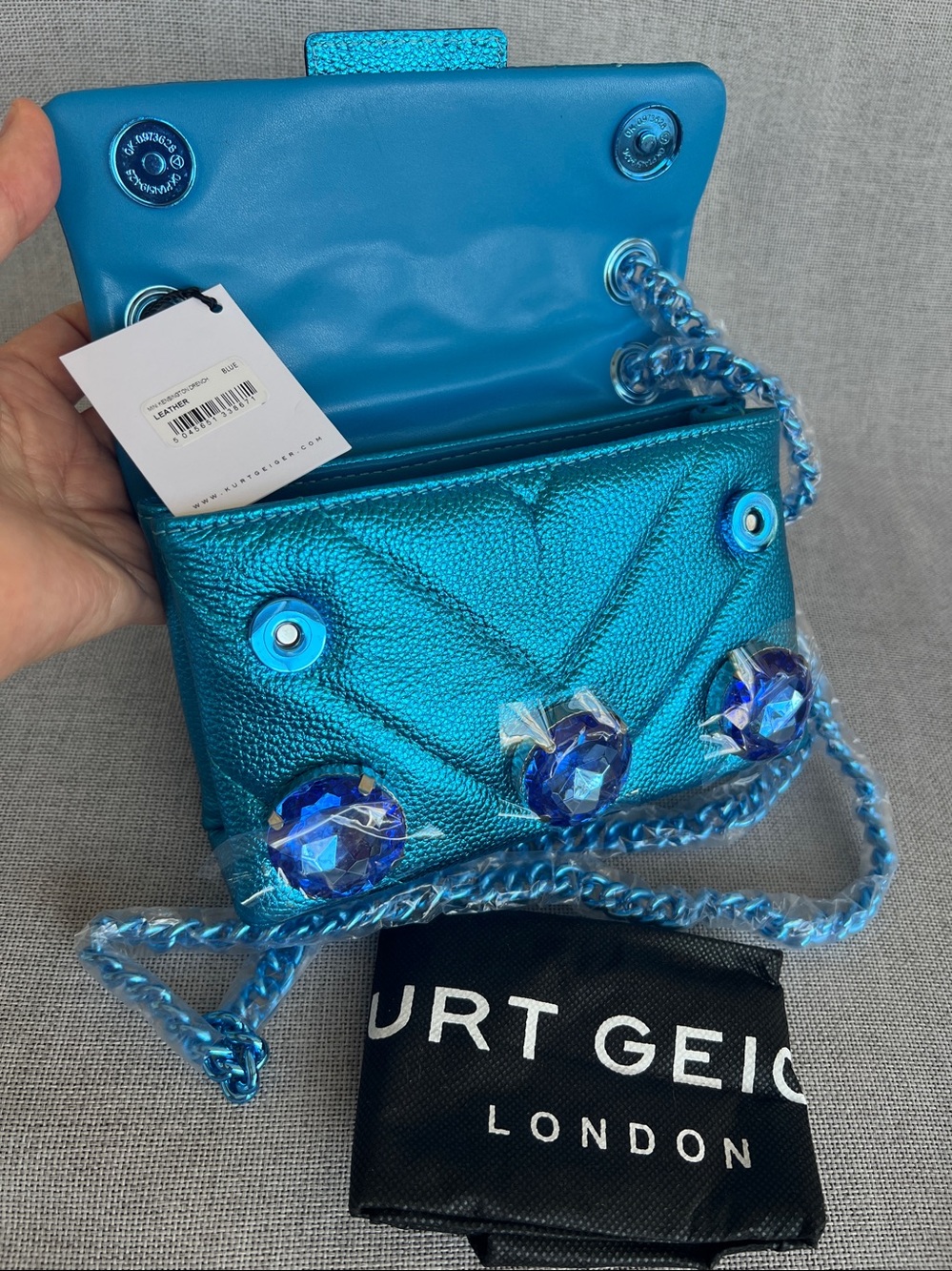 Kurt Geiger | Bags | Kurt Geiger London Kensington Drench Metallic ...